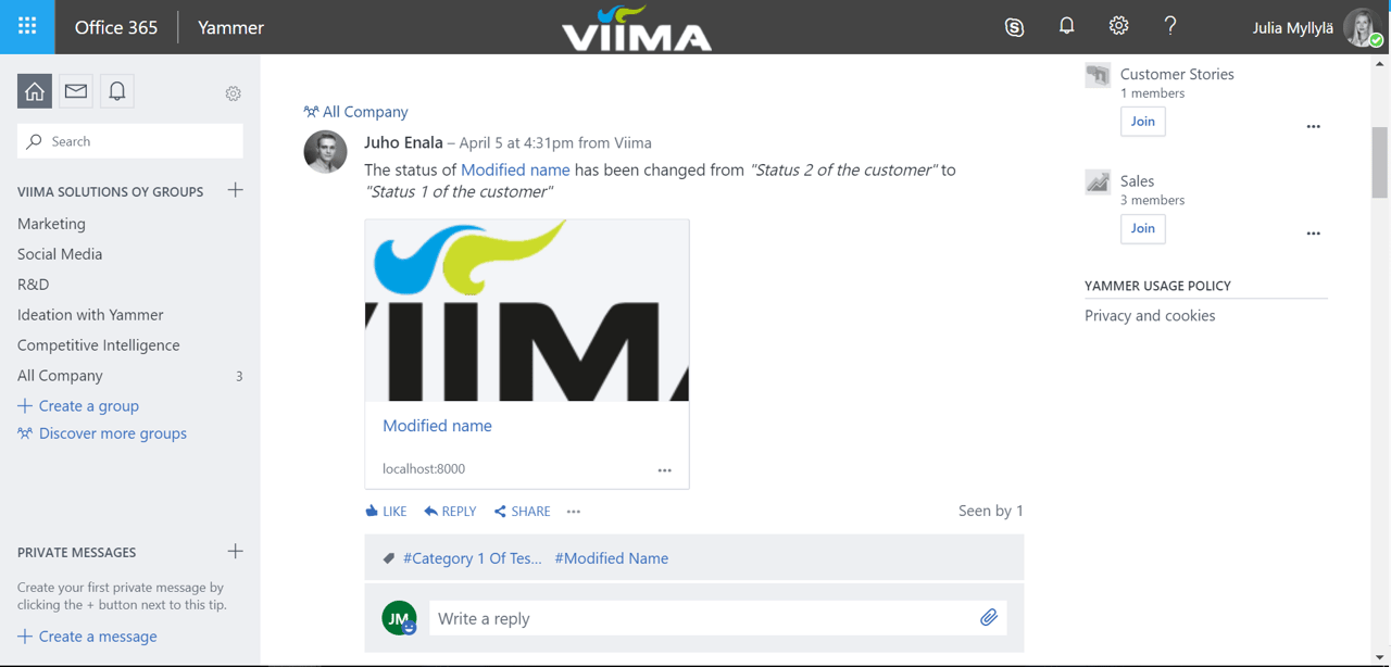 Office 365 Ideation - Integrate Viima with your Favorite Microsoft Tools